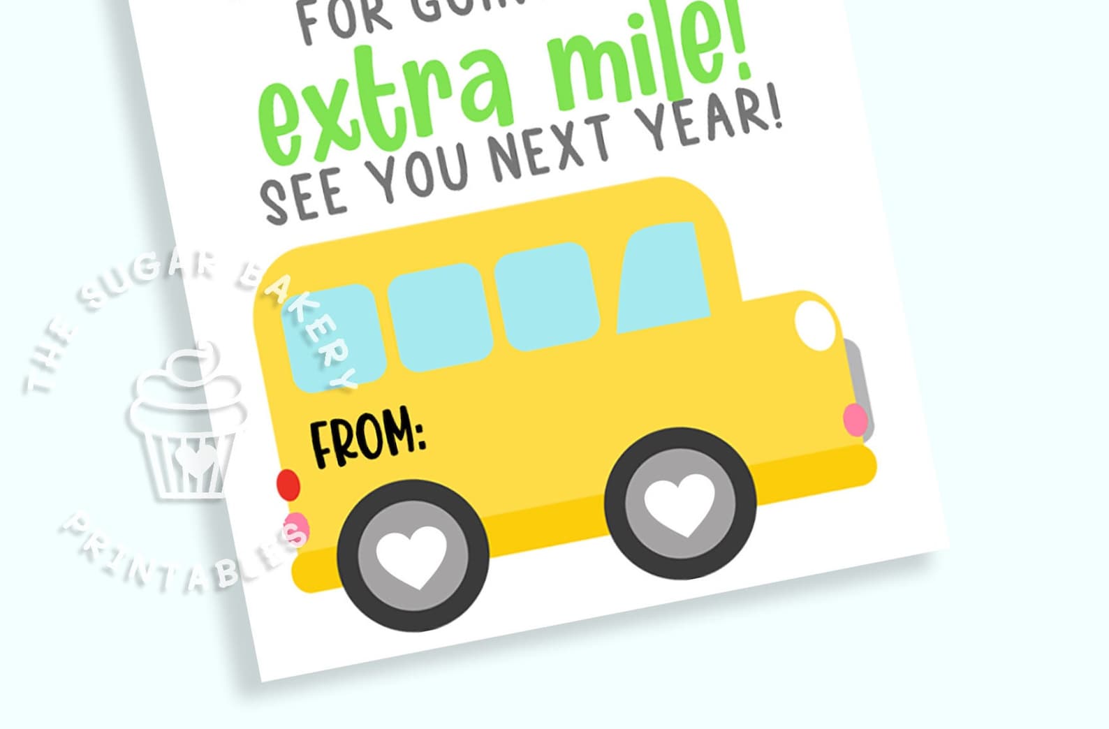 BUS DRIVER Thank You Tags, Thank You for Going the Extra Mile, End of ...