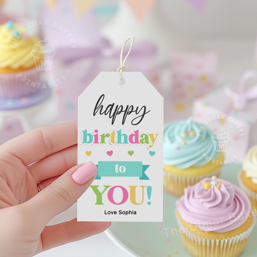 Printable Happy BIRTHDAY Tags, Birthday Tags for Kids, Happy Birthday ...