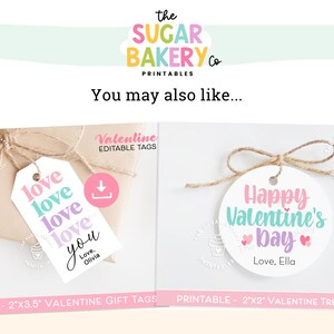 Printable Valentines Day Treat Tags, SWEET Valentine Wishes Tag ...