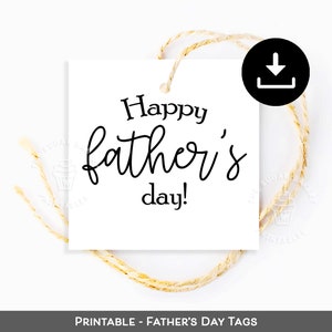 Printable Father's Day Gift Tag, Happy Fathers Day Tag, Fathers Day ...