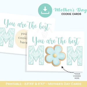 Printable Mothers Day Cookie Card, You Are the Best MOM Cookie Card ...