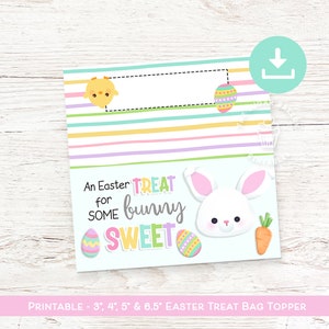 Easter Treat Bag Topper, Easter Cookie Bag TOPPERS, Treat Bag Topper ...
