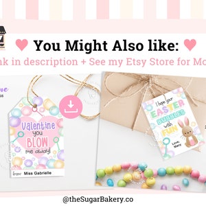 Valentine Bubble GIFT Tag, You BLOW Me Away BUBBLES Tag, Printable ...