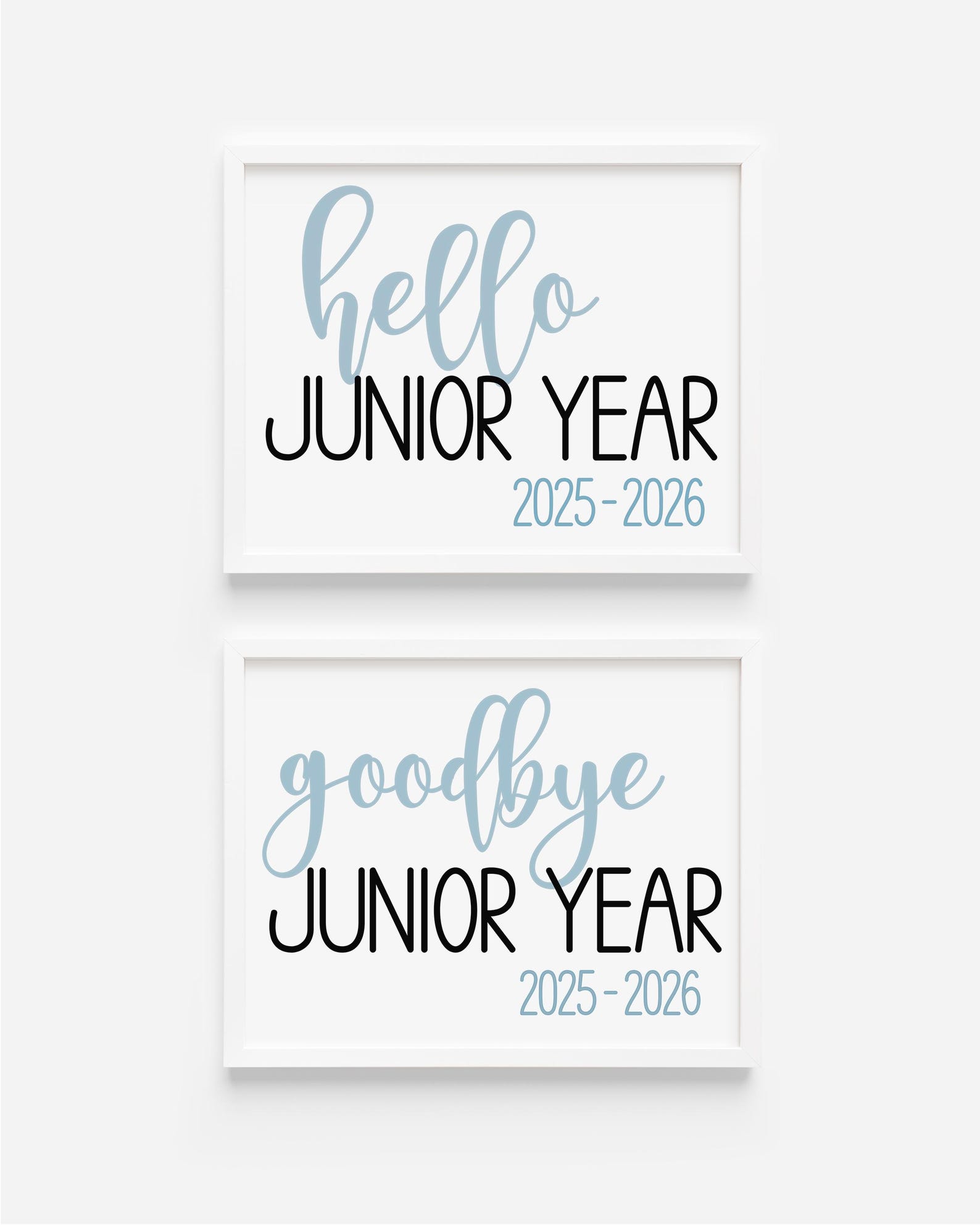 Hello & Goodbye JUNIOR Printable Sign, First and Last Day 11th Grade ...