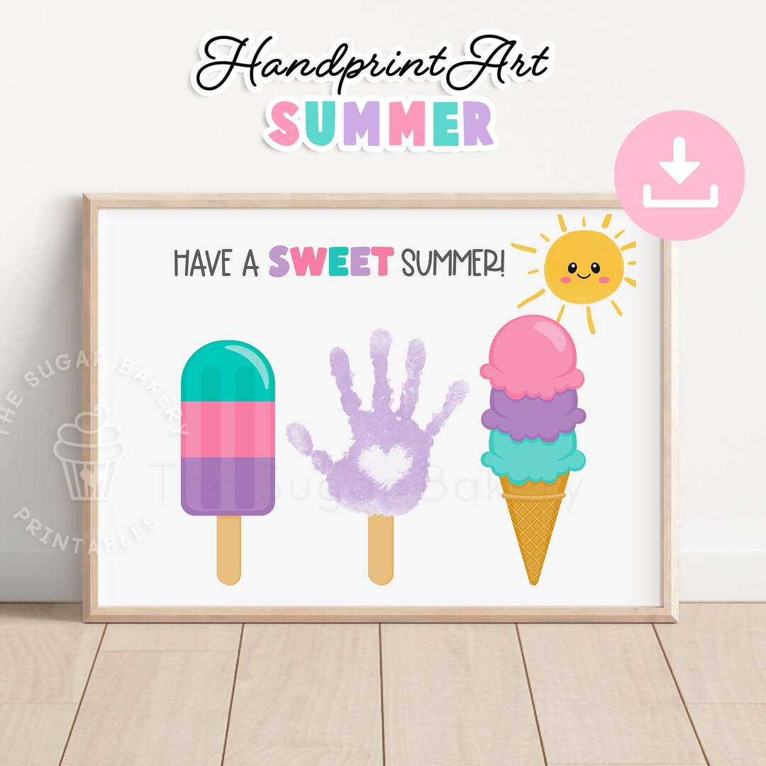 Summer Handprint Craft, Have a SWEET Summer ICE CREAM Popsicle ...