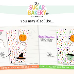 Printable Halloween Cookie Box Backers, Polka Dot & Stripes 10.5"x3 ...
