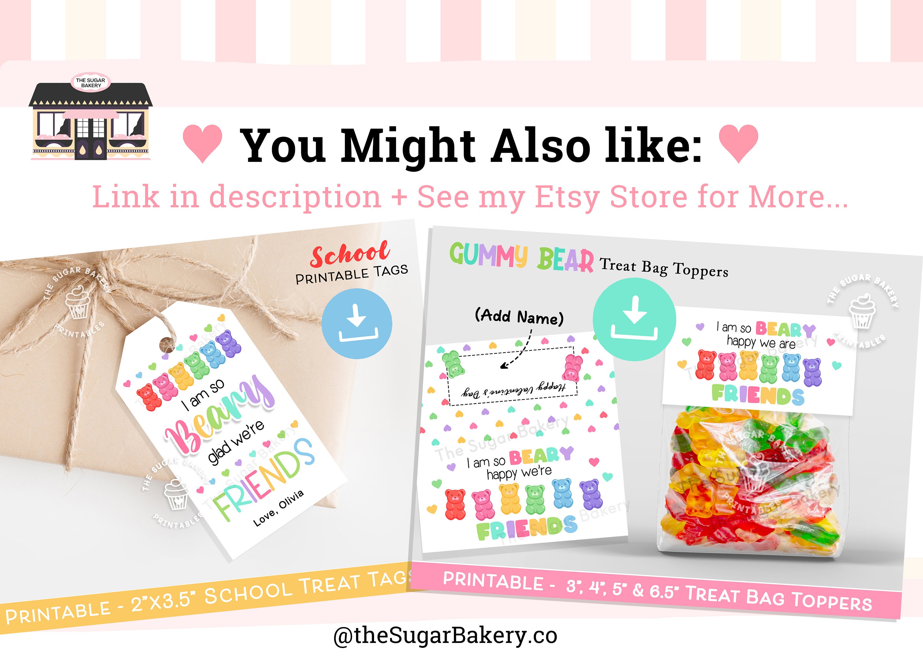 BEARY Glad FRIENDS Gummy Bear Tag End of Year Student Gift - Etsy