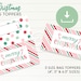 Candy Cane Cookie Bag Topper, Christmas Treat Bag Toppers, Printable ...