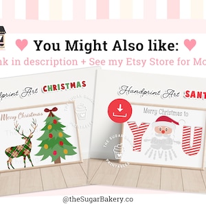 Printable Christmas Footprint Art, Reindeer Snowman Christmas Tree ...