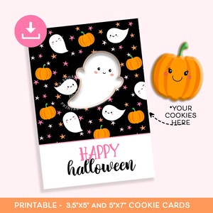 Happy Halloween Cookie Card, 3.5x5 Mini Cookie Card, 5x7 Cookie Card ...