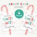 Holly Jolly Christmas Candy Cane Holder, Printable Candy Cane Tag ...