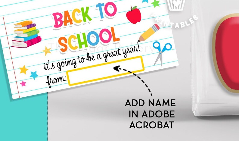 Back to School TREAT Bag TOPPER Back to School Gift for - Etsy