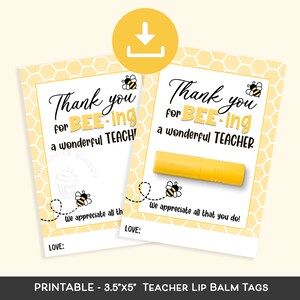 Teacher Appreciation Gift Thank You for Bee-ing a Wonderful Teacher ...