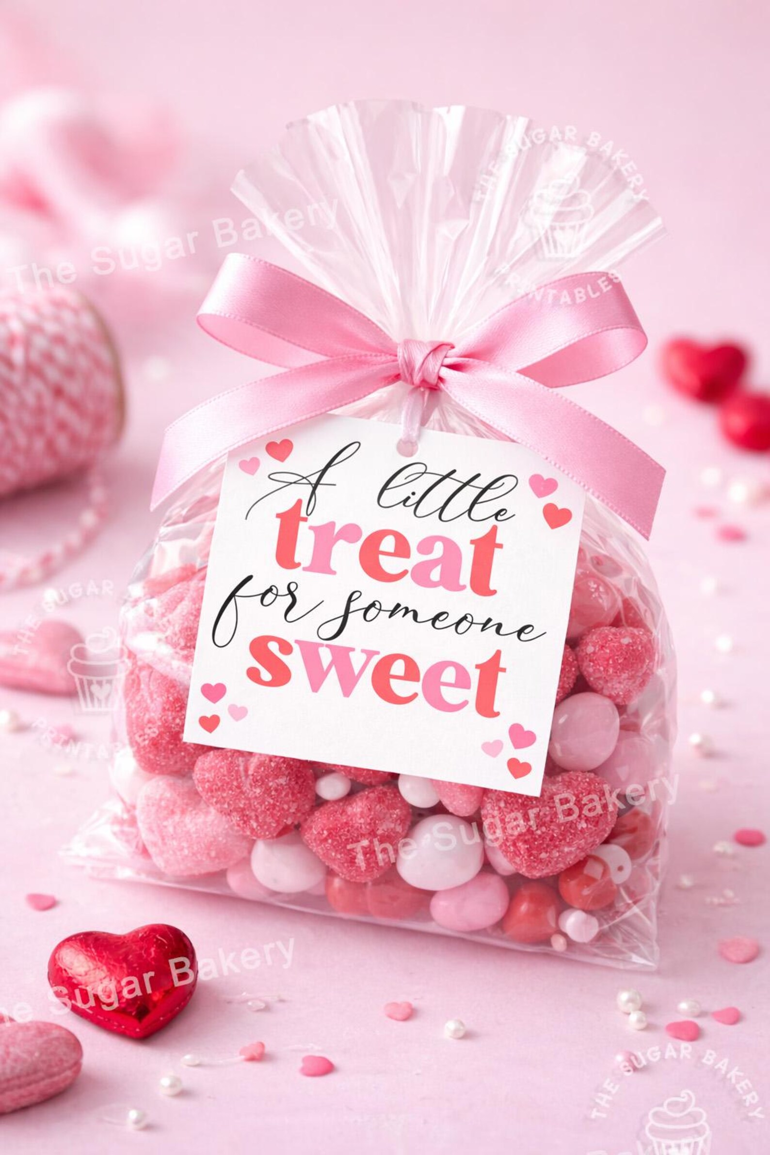 Valentine Treat Tag Printable for Kids, Classroom Candy Favor Tags ...