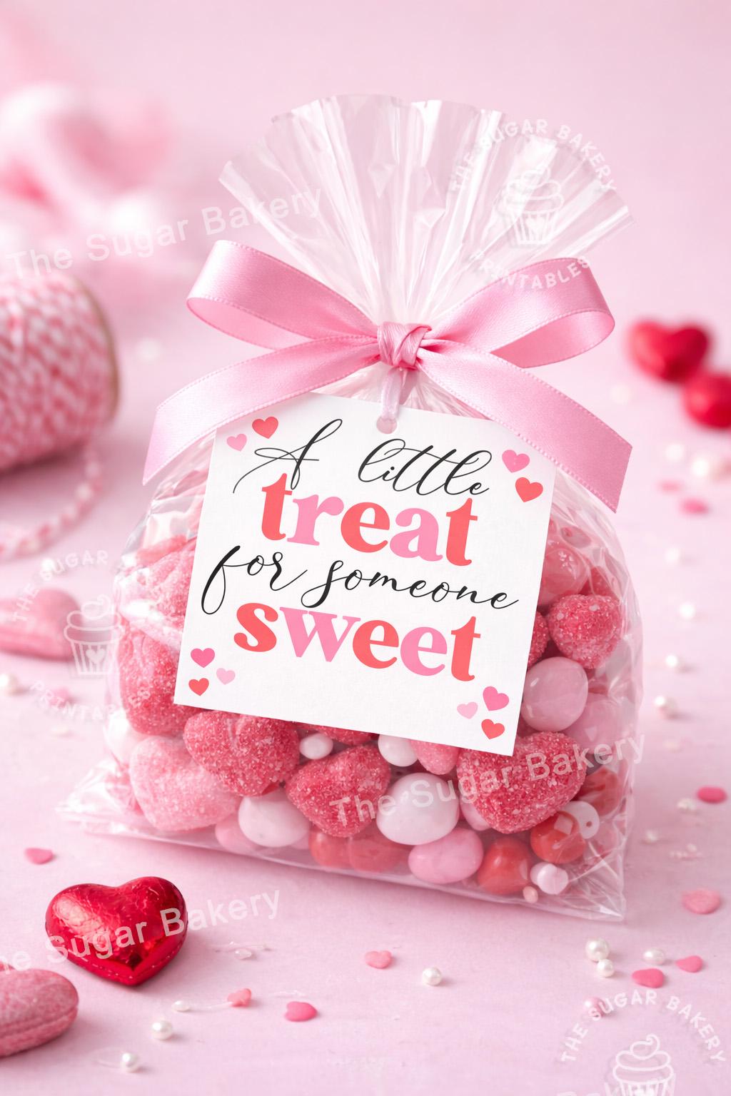 Valentine Treat Tag Printable for Kids, Classroom Candy Favor Tags ...
