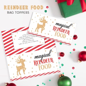 Printable Reindeer Food Topper, Magical Reindeer Food Bag Topper ...