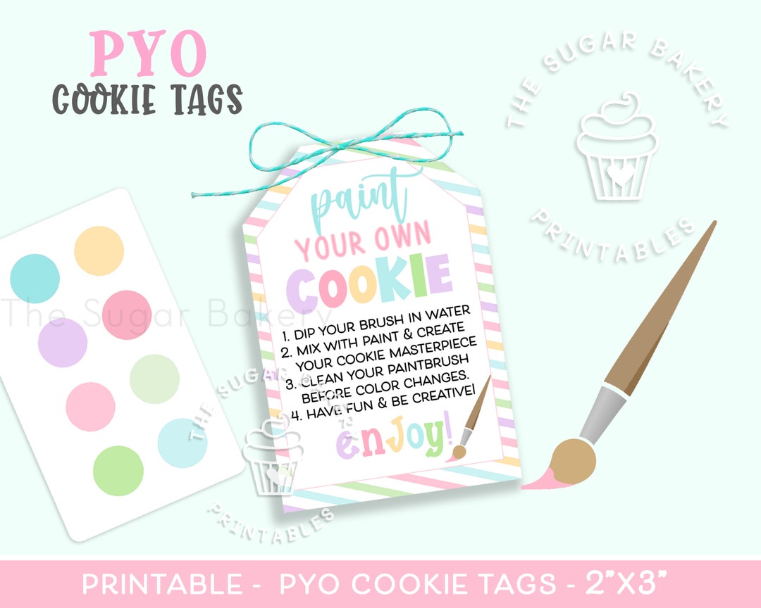 PYO Cookie Pastel TAGS, Pyo COOKIE Instructions & Directions, Paint ...