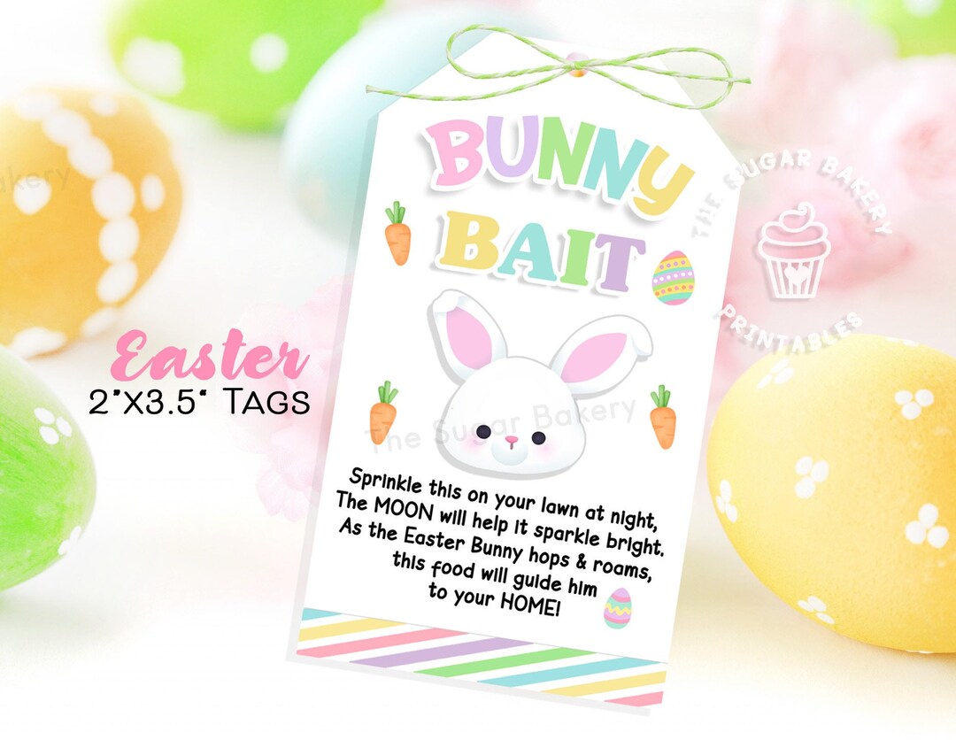 Bunny Bait Tag, Bunny Bait Printable, Bunny Bait Card, Easter COOKIE ...