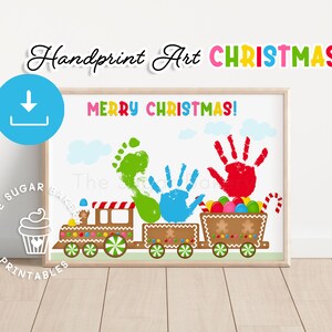 Gingerbread Train Handprint Art Preschool Craft Christmas - Etsy