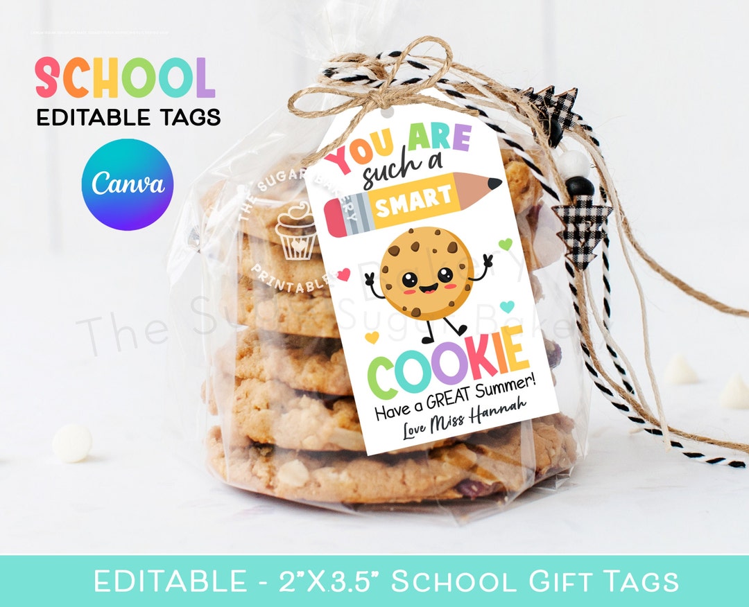 You Are Such a SMART COOKIE Tag End of Year Student Gift Tag - Etsy