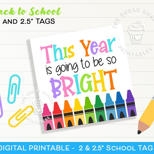 EDITABLE Back to School Gift Tags Printable First Day of - Etsy