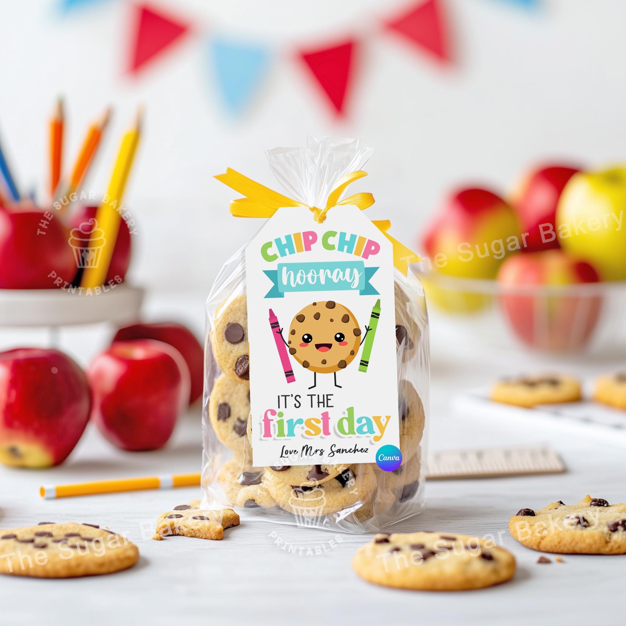 Chip Chip Hooray It's the First Day School Tags, 1st Day of School ...