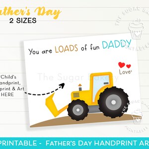 You Are Loads of Fun Daddy, Handprint Craft Gift for Dad, Father's Day ...