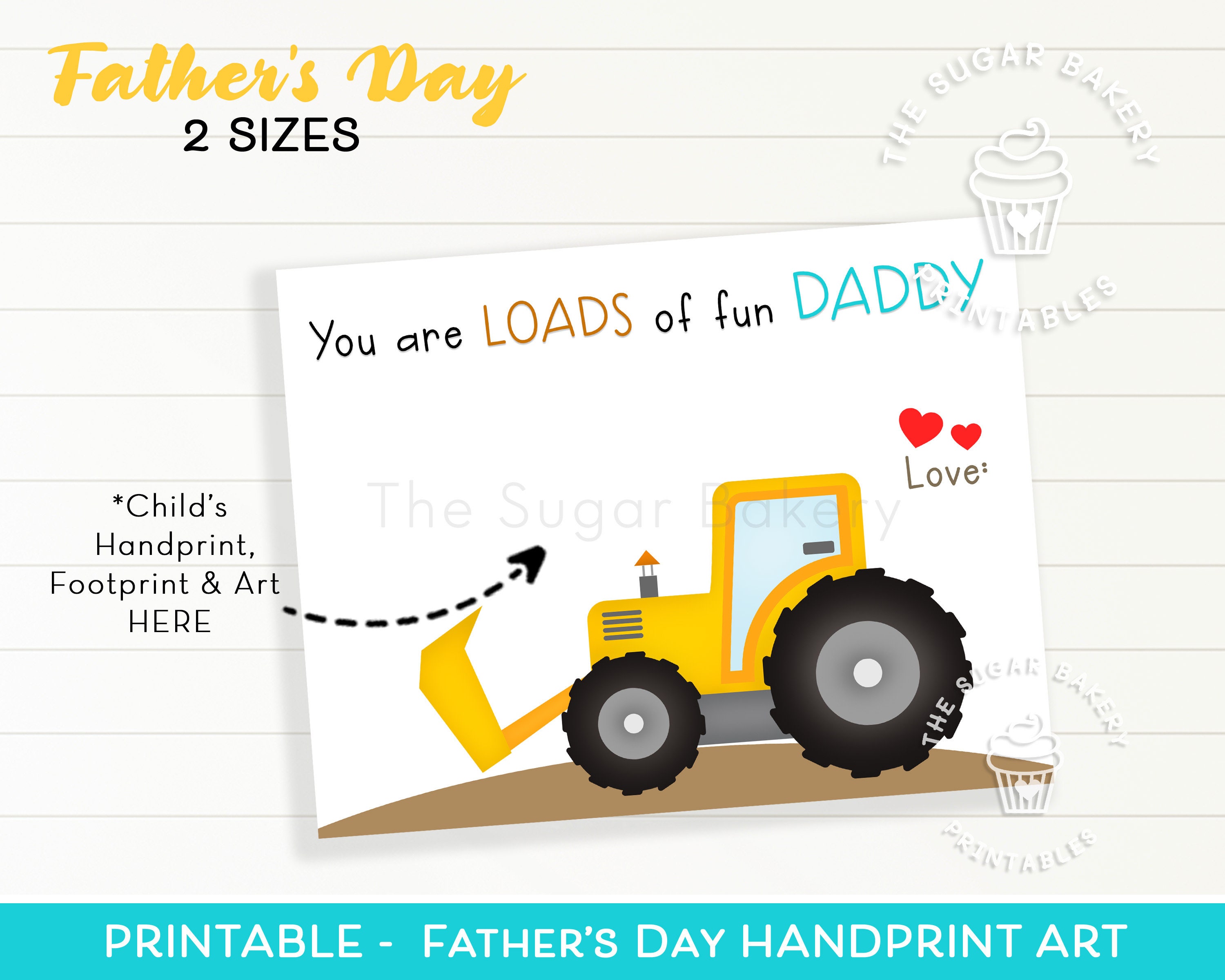 You Are Loads of Fun Daddy, Handprint Craft Gift for Dad, Father's Day ...