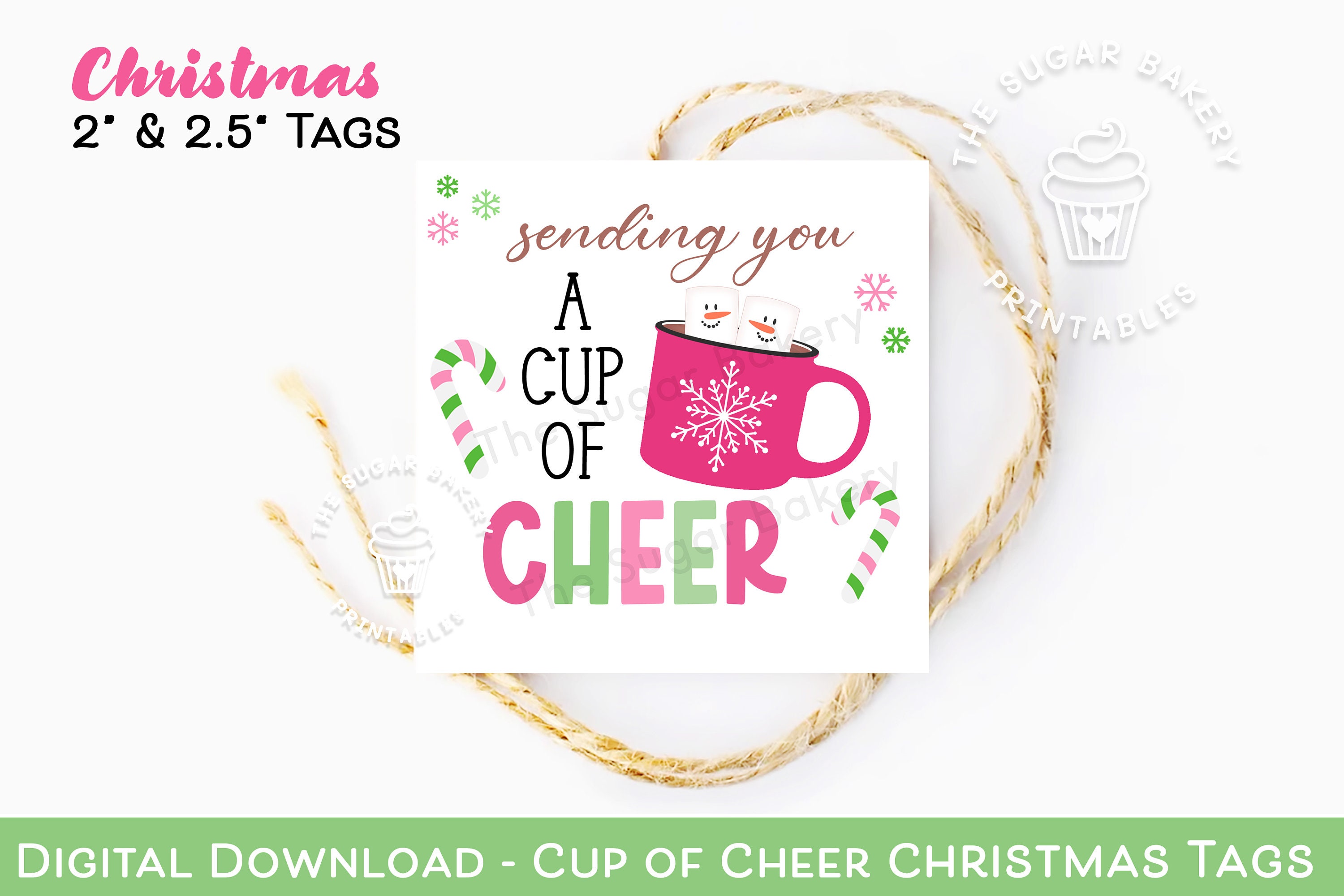 Sending You a Cup of CHEER Tag Coffee Latte Christmas Tag - Etsy