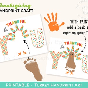 Thanksgiving Turkey Footprint Art, Fall Handprint Craft, Fall Handprint ...