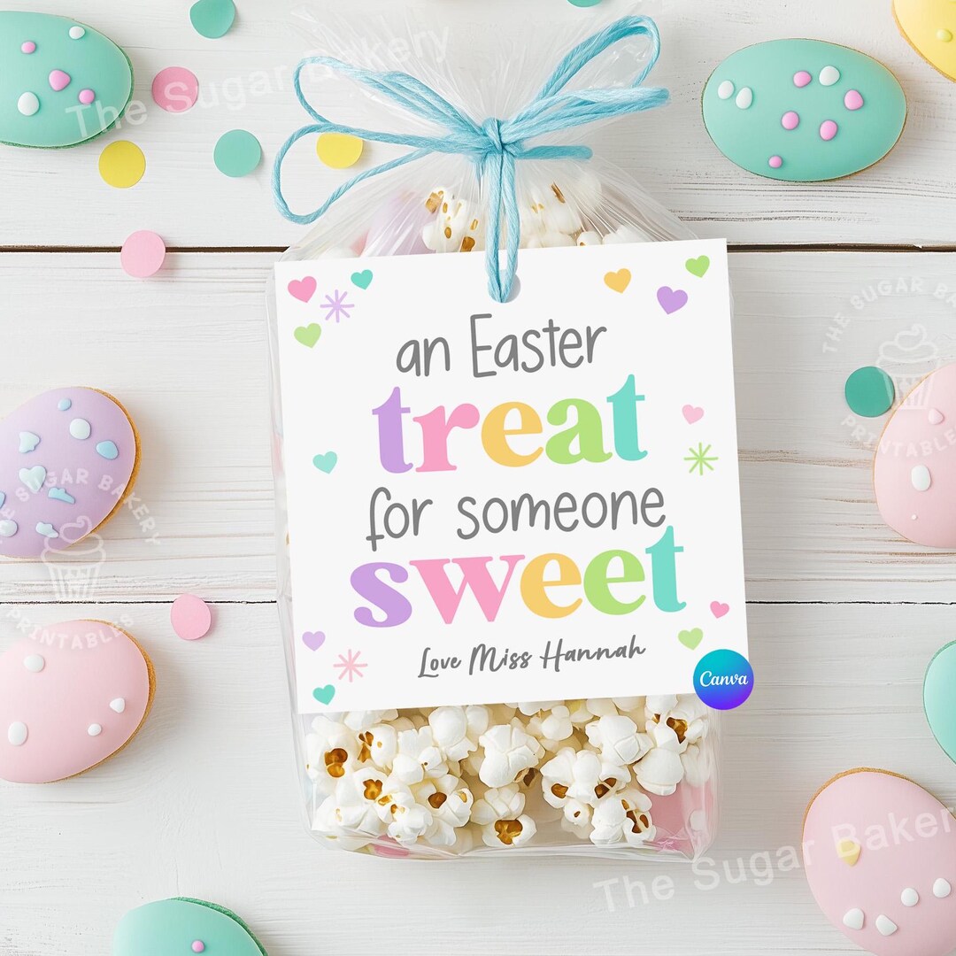 Printable Easter Tags, Easter Treat for SOMEBUNNY SWEET Tags, Easter ...