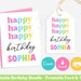 Happy BIRTHDAY Tags, Rainbow Printable Birthday Tags, Birthday GIFT ...