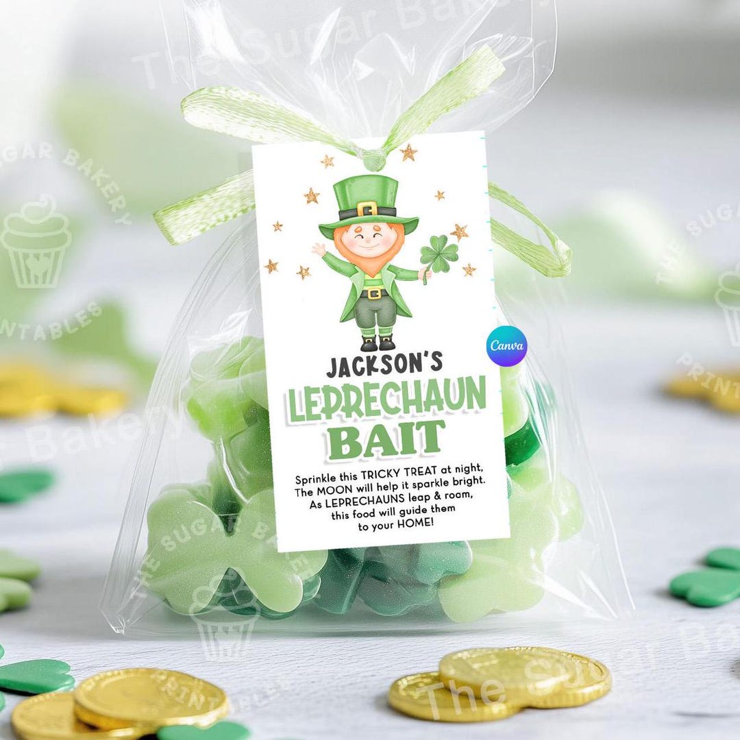 Editable LEPRECHAUN BAIT Tags, Leprechaun Bait Printable, Lucky Charm ...
