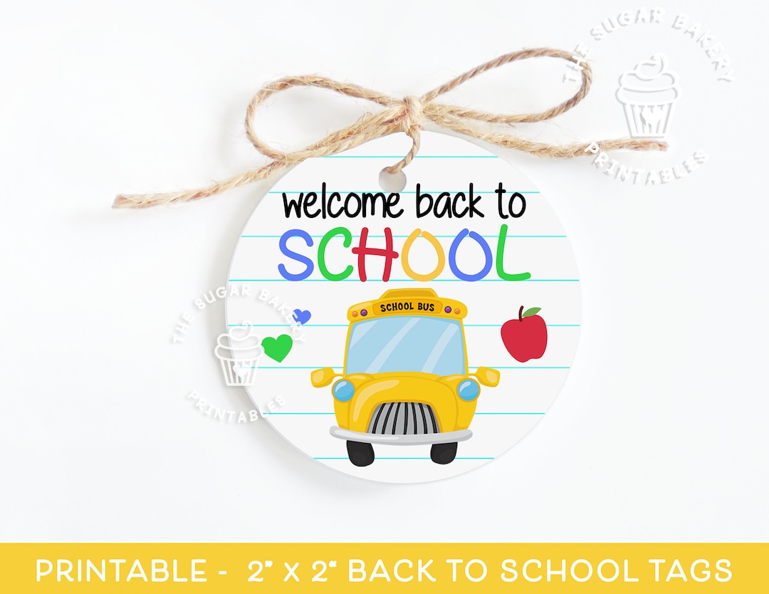 Welcome Back to SCHOOL Bus Driver Gift Tags, Happy 1st Day of School ...