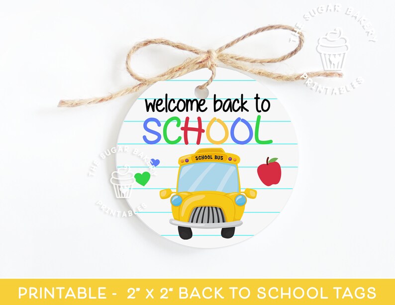 Welcome Back to SCHOOL Bus Driver Gift Tags, Happy 1st Day of School ...