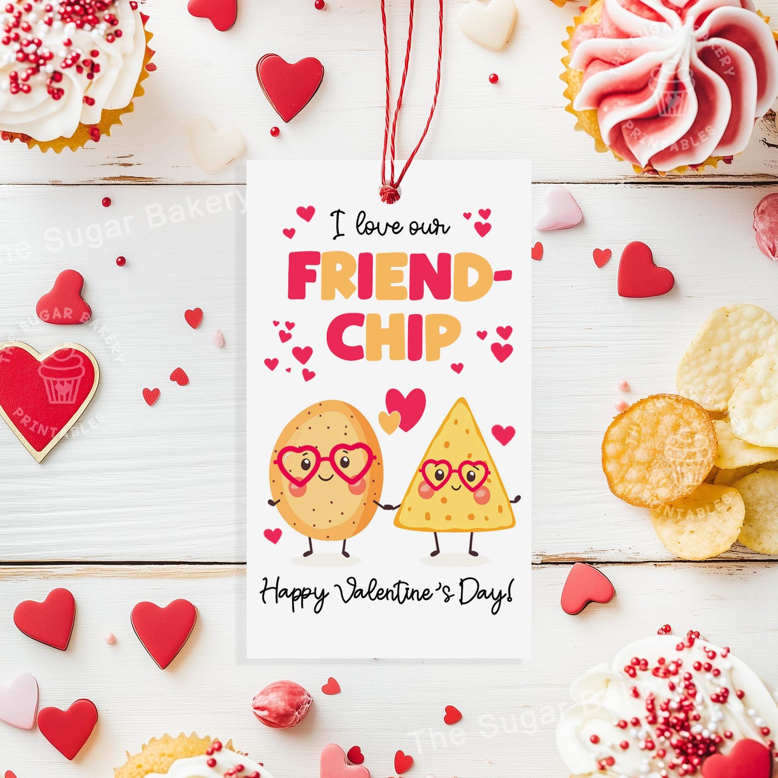 Valentine Chip Bag Tag Printable, EDITABLE I Love Our FRIEND CHIP Kids ...