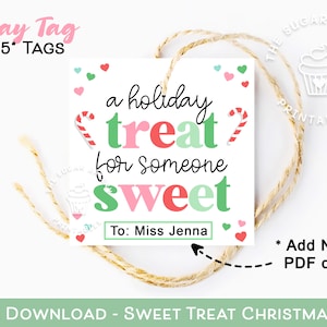 A Holiday Treat for Someone SWEET Tag, Sweet Treat Cookie Tag ...