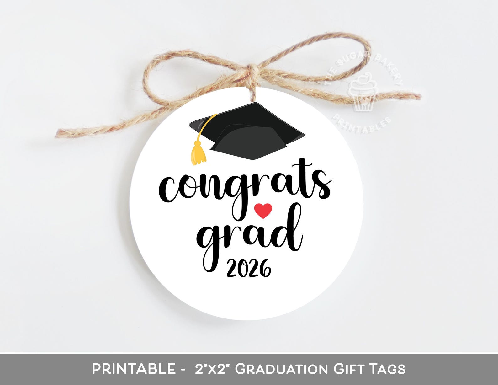 Printable Graduation Tag, Graduation Cookie Tag, Congratulations Grad ...