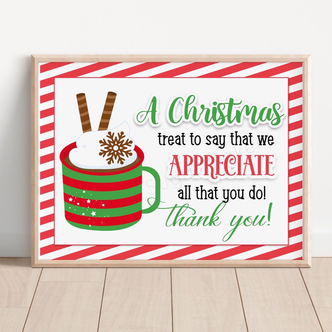 Printable Staff Christmas Appreciation Sign, Employee Appreciation ...