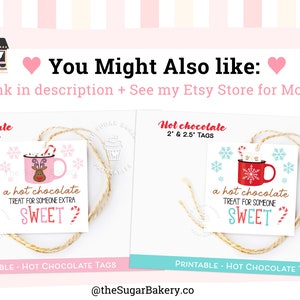 Printable Hot Chocolate Mix Gift Tags, Christmas Hot Cocoa Mix Tags ...