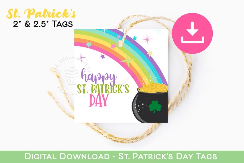 Happy St. Patricks Day TAGS Pot of GOLD Tags St Paddy's - Etsy