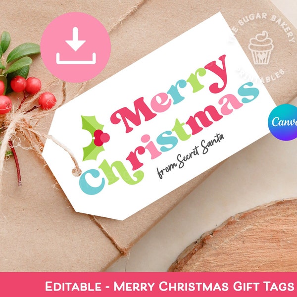 Editable Christmas Tags - Etsy