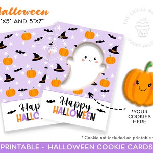 Happy Halloween Cookie Card, 3.5x5 Mini Cookie Card, 5x7 Cookie Card ...