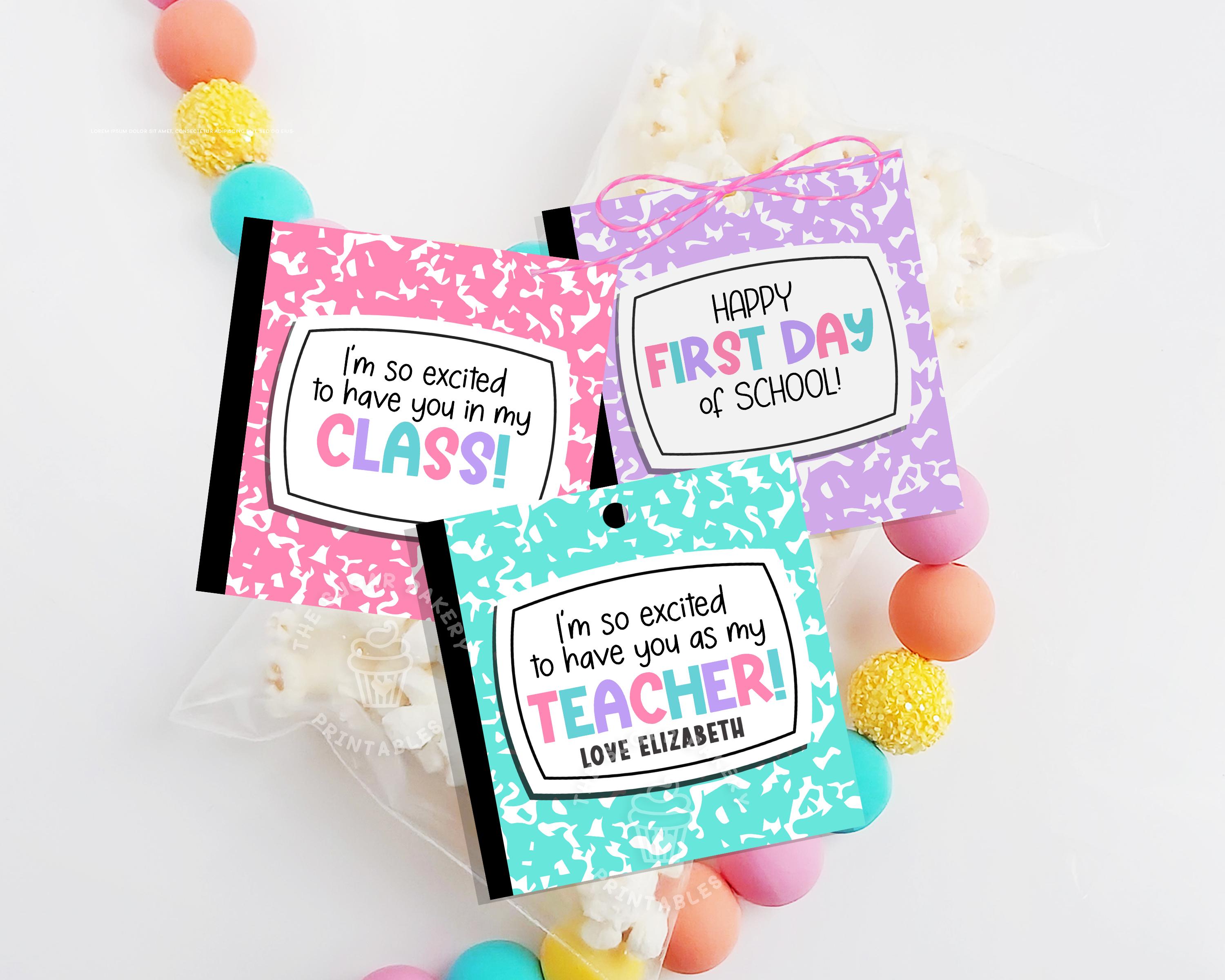First Day of School Gift Tag Bundle Printable Back to School Tags ...