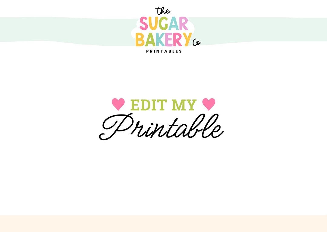 Edit My Printable | Custom Design Request | I Can Edit, Change or ...