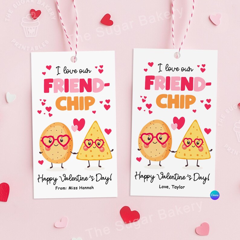 Valentine Chip Bag Tag Printable, I Love Our FRIEND CHIP Kids ...