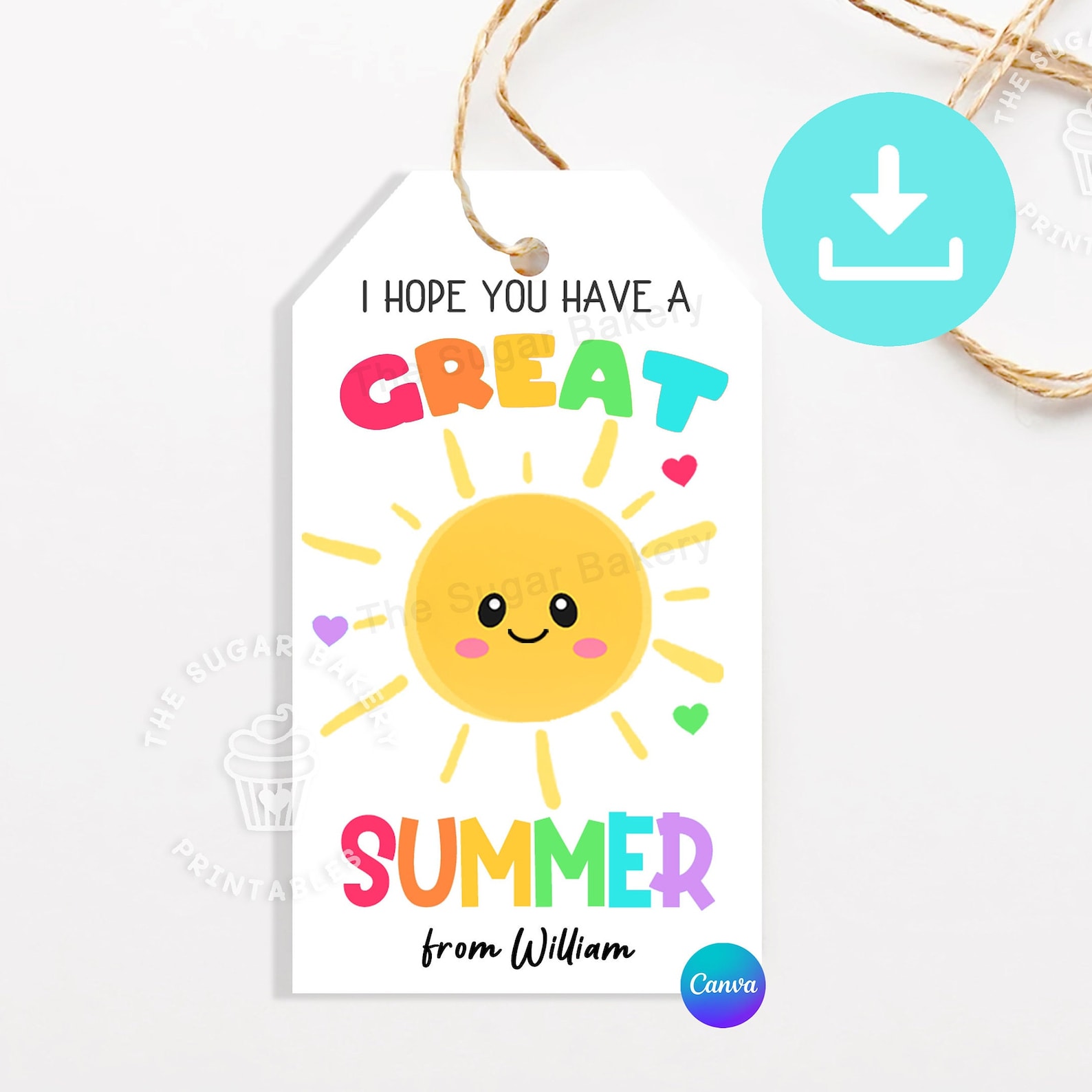 End of School Year Tags SUMMER Gift From Teacher Bubbles Sunglasses ...
