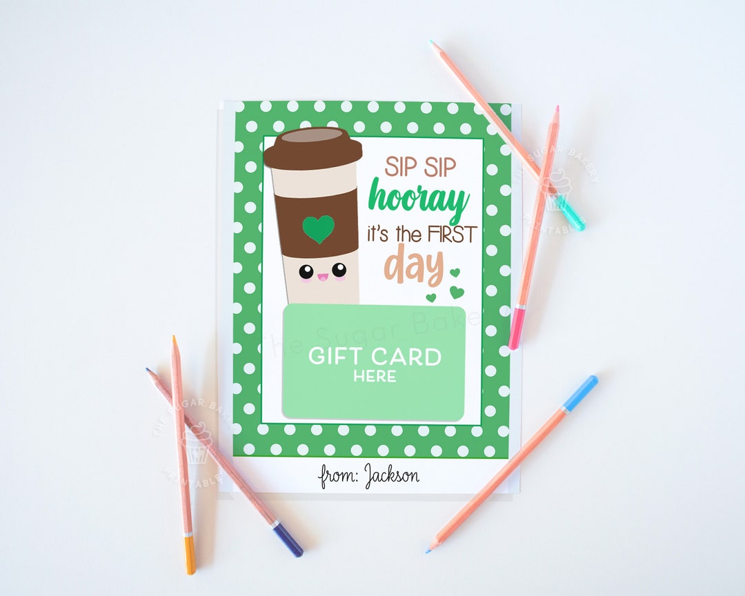 PRINTABLE Back to School Coffee Teacher Gift Card Holder, Editable ...