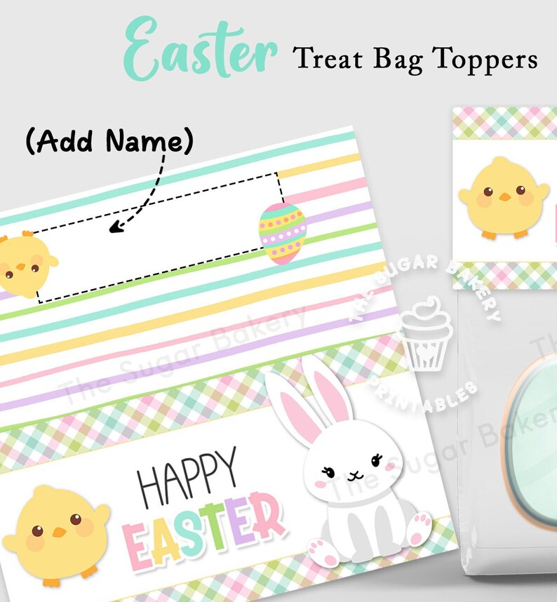 Easter Treat Bag Topper, Easter Cookie Bag TOPPERS, Easter Classroom ...