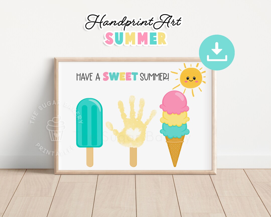 Summer Handprint Craft, Have a SWEET Summer ICE CREAM Popsicle ...